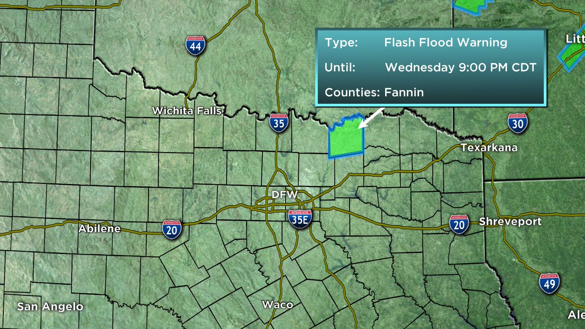 North Texas: FLASH FLOOD WARNING is in effect for parts of North Texas
