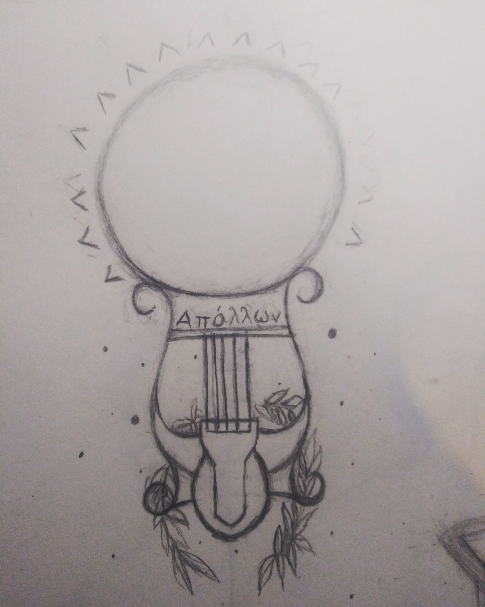 Apollo Lyre Tattoo