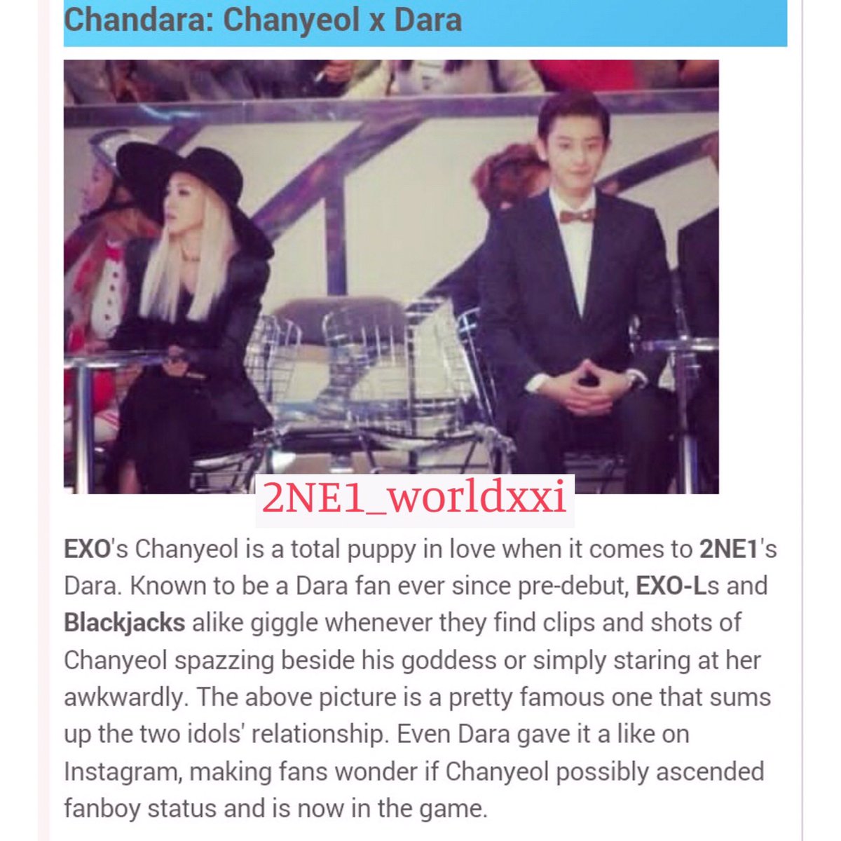 Chanyeol And Dara