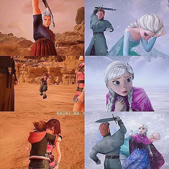 Kingdom Hearts Sora And Elsa 3