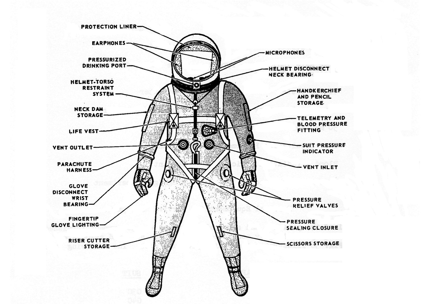 Astronaut Suit Labeled