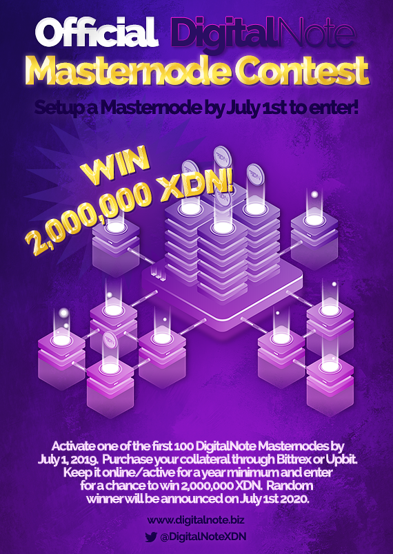DigitalNote XDN on Twitter: "Be one of the first 100 #DigitalNote Masternodes to go online ...