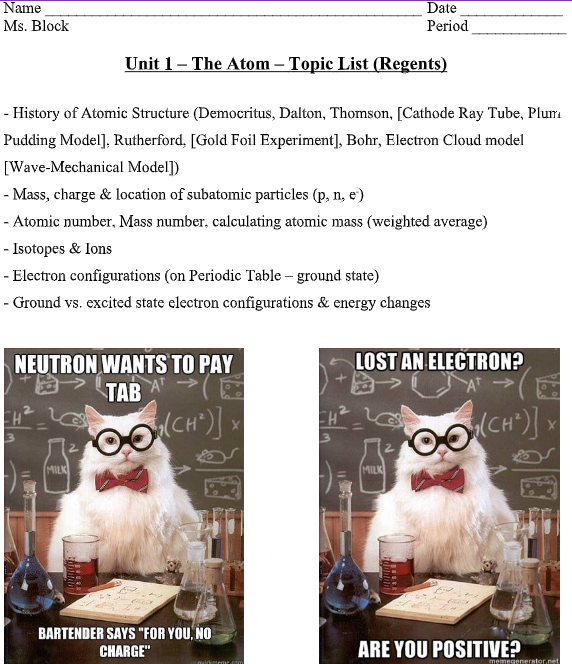 Science Cat Periodically