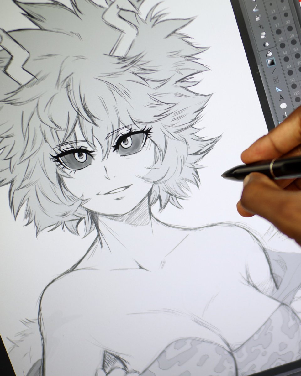 「Ashido Mina sketch ! #MyHeroAcademia #BokuNoHeroAcademia 」A2T will Drawの漫画