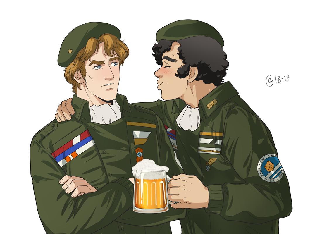 「Yusuf Topparol and Lin Pao from LoGH #lo」|Autumn Sacuraのイラスト