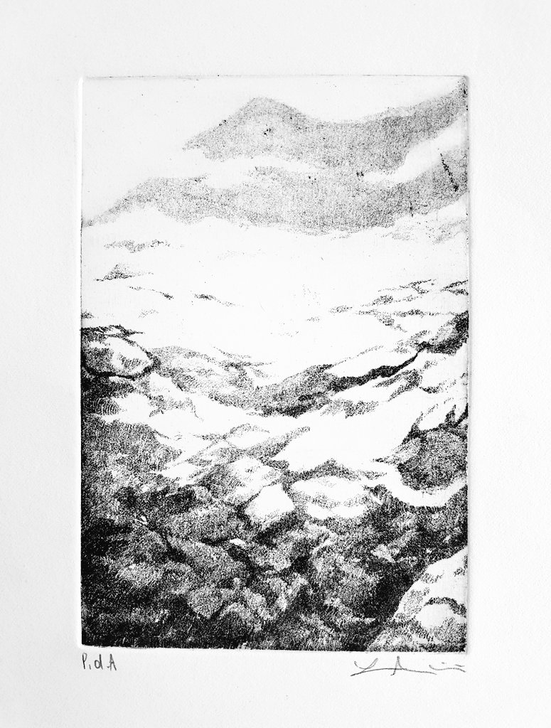 mitch l.🥀 on Twitter: "Samples from last year's printmaking project. Including some process ...