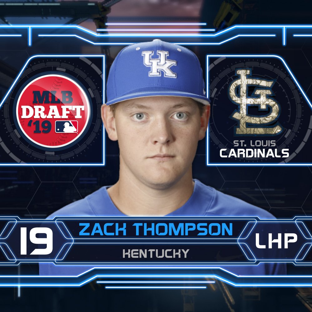 The Cardinals select LHP Zack Thompson with the 19th pick. MLBDraft ...