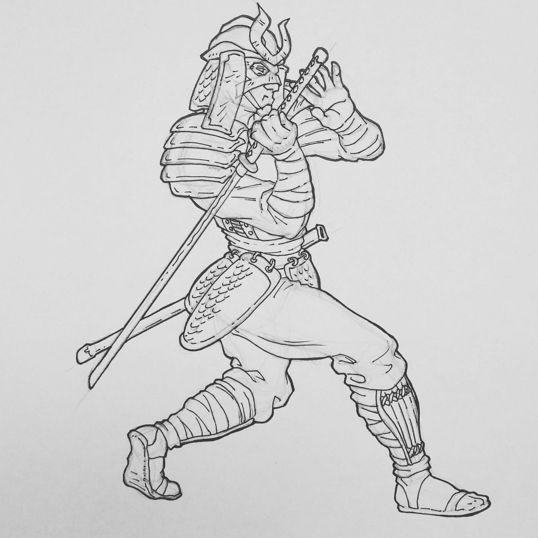 Easy Samurai Drawings