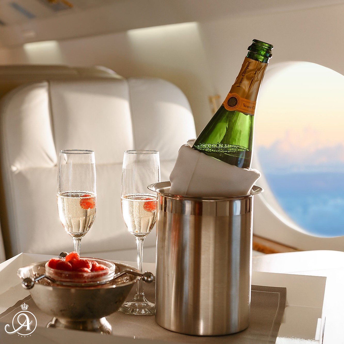 Private Jet Champagne