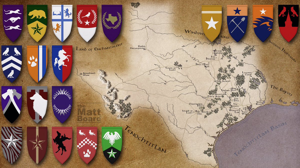 Drawing & Illustration Pen & Ink Fantasy-Style Map of Texas Art ...