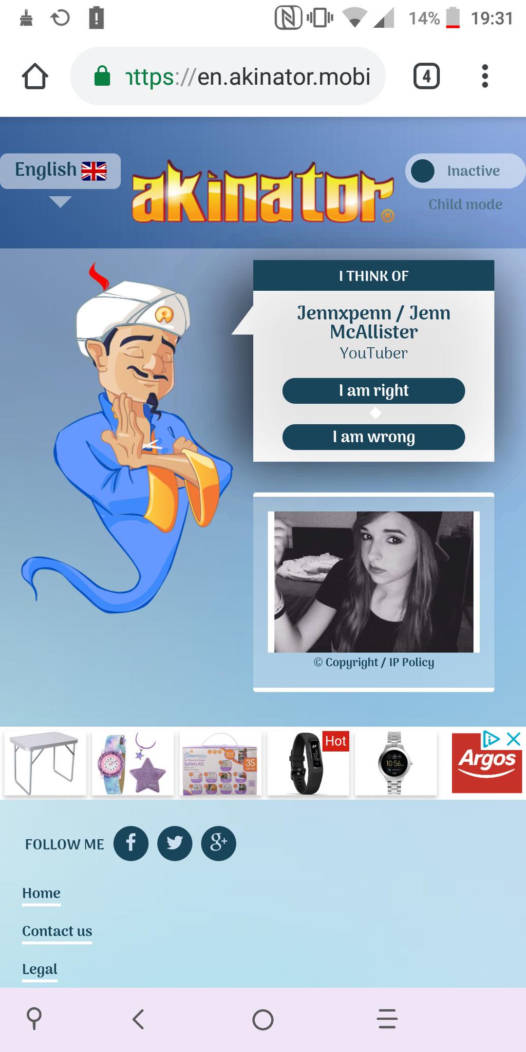 Lucy Genevieve Bridger-Freeman on Twitter: "@jennmcallister did you on akinator. Love the pic ...