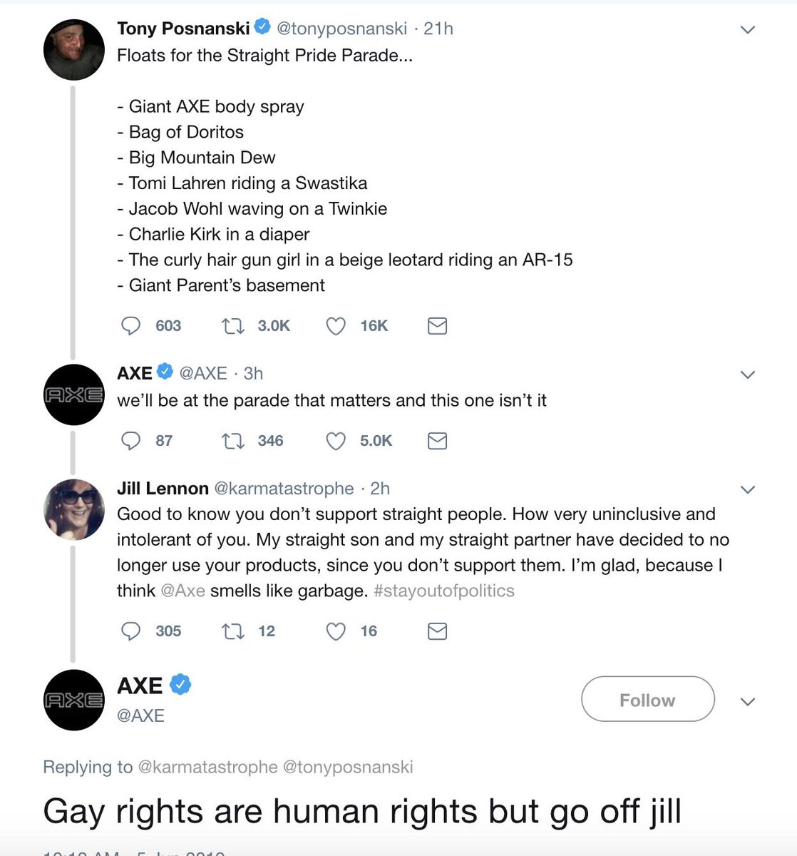Axe Body Spray Had The Best Response To Straight Pride PinkNews ...