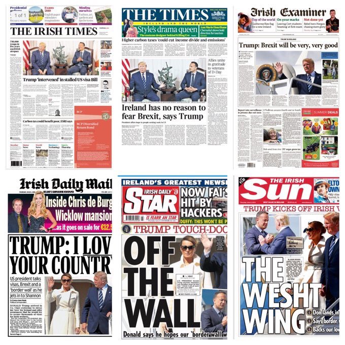 Today’s Irish front pages on TrumpVisit to Ireland | Simon Carswell ...
