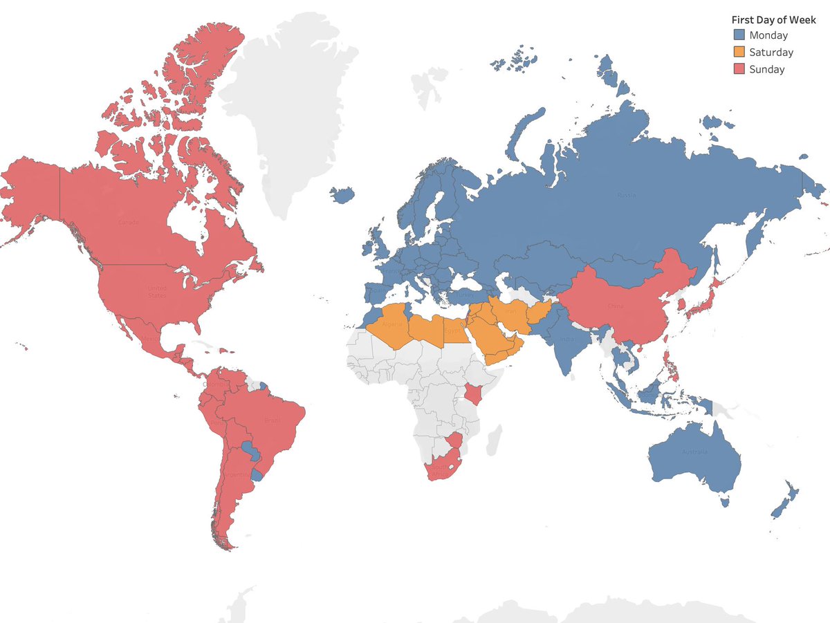 If sunday is considered the first day of the week in America, why is it ...
