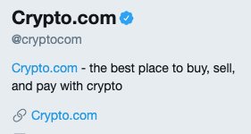 Crypto.com on Twitter: "Today, https://t.co/vCNztABJoG's Twitter account has received the blue ...