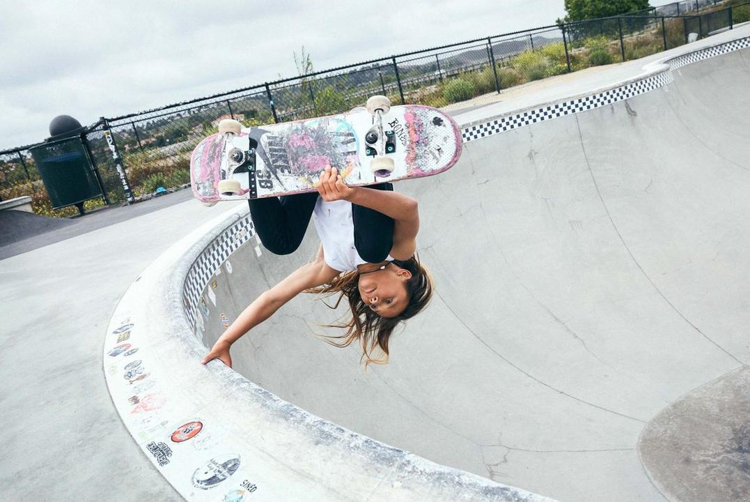 She's a champion dancer, a surfer and now an Olympic-team skateboarder ...