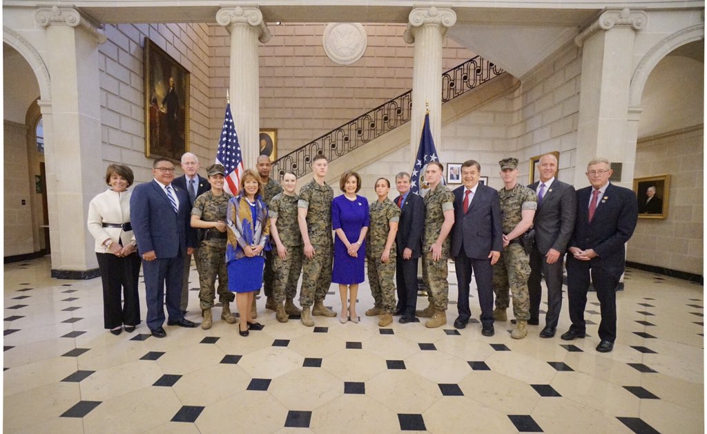 Marine Detachment: Our bipartisan delegation was received by the Marine ...