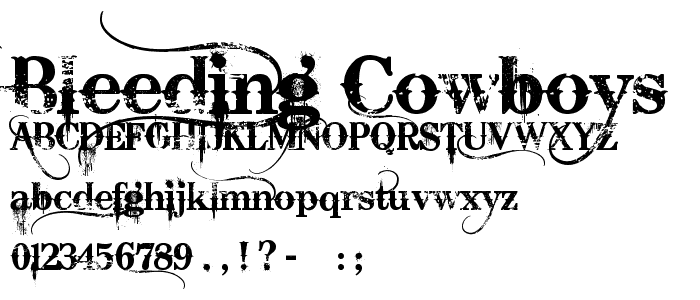 Bleeding Cowboy Font