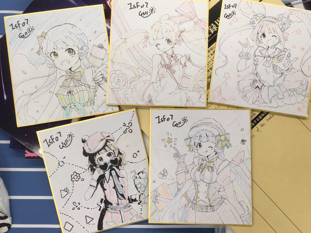 「亜利沙お誕生日おめでとう!!!!! Isf向けの色紙ですよ( *'꒳`* ) 」Qs11_新刊通販中(＊´v`＊)ノ ＜ *ﾟの漫画