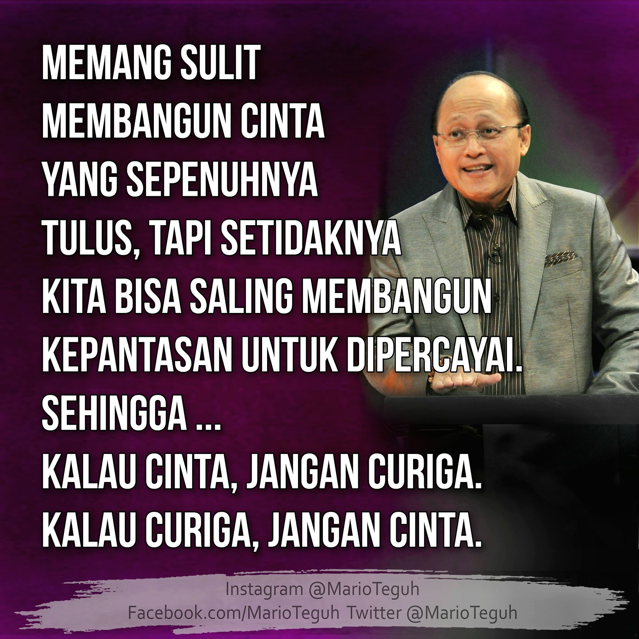 Kata Bijak Kehidupan Cinta Mario Teguh