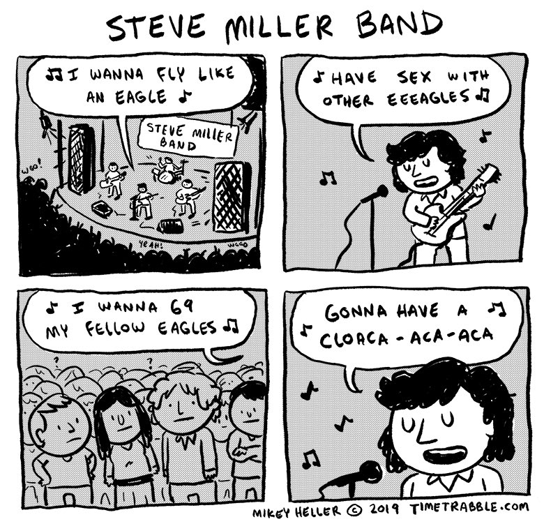 「i drew a comic about Steve Miller Band 」Mikey Hellerの漫画