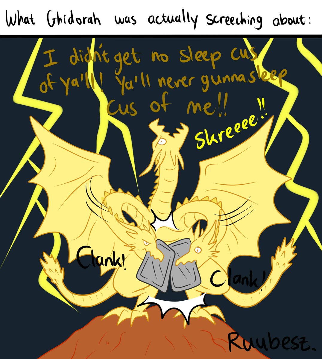 「Godzilla doodles/comics, also please appreciate Kevin (Shrek」Ruubesz ...