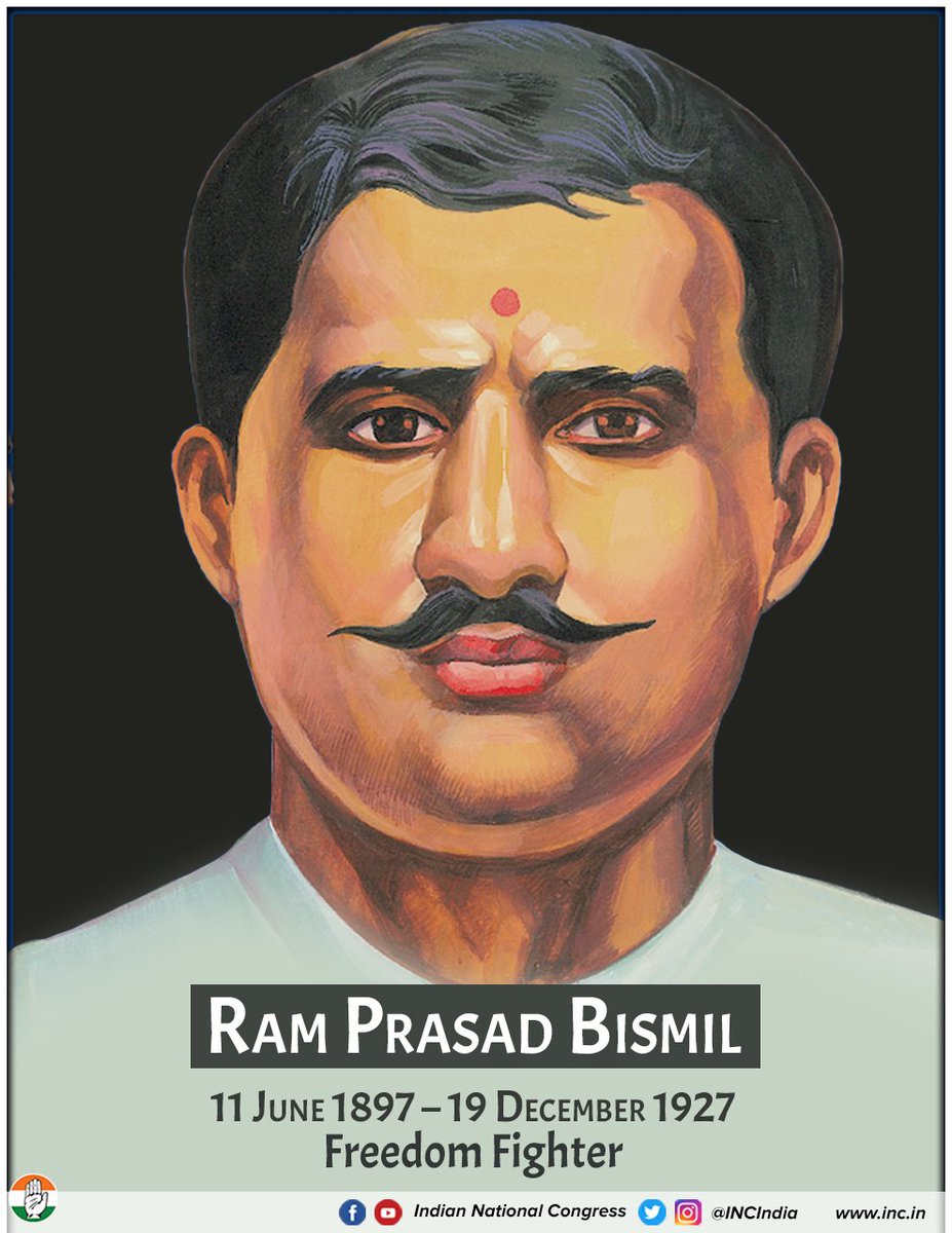 Ram Prasad Bismil: Today we honour Ram Prasad Bismil, one of India's bravest freedom f...