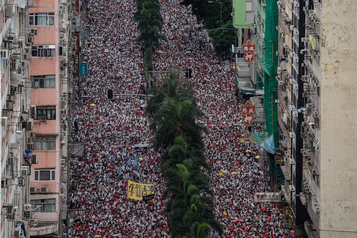 Sunday: On Sunday, as many as 1,000,000 people took to the streets to ...