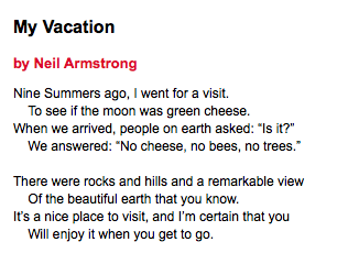 Neil Armstrong Poem