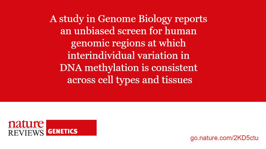 Nature Reviews Genetics On Twitter Dna Methylation A Map Of Human