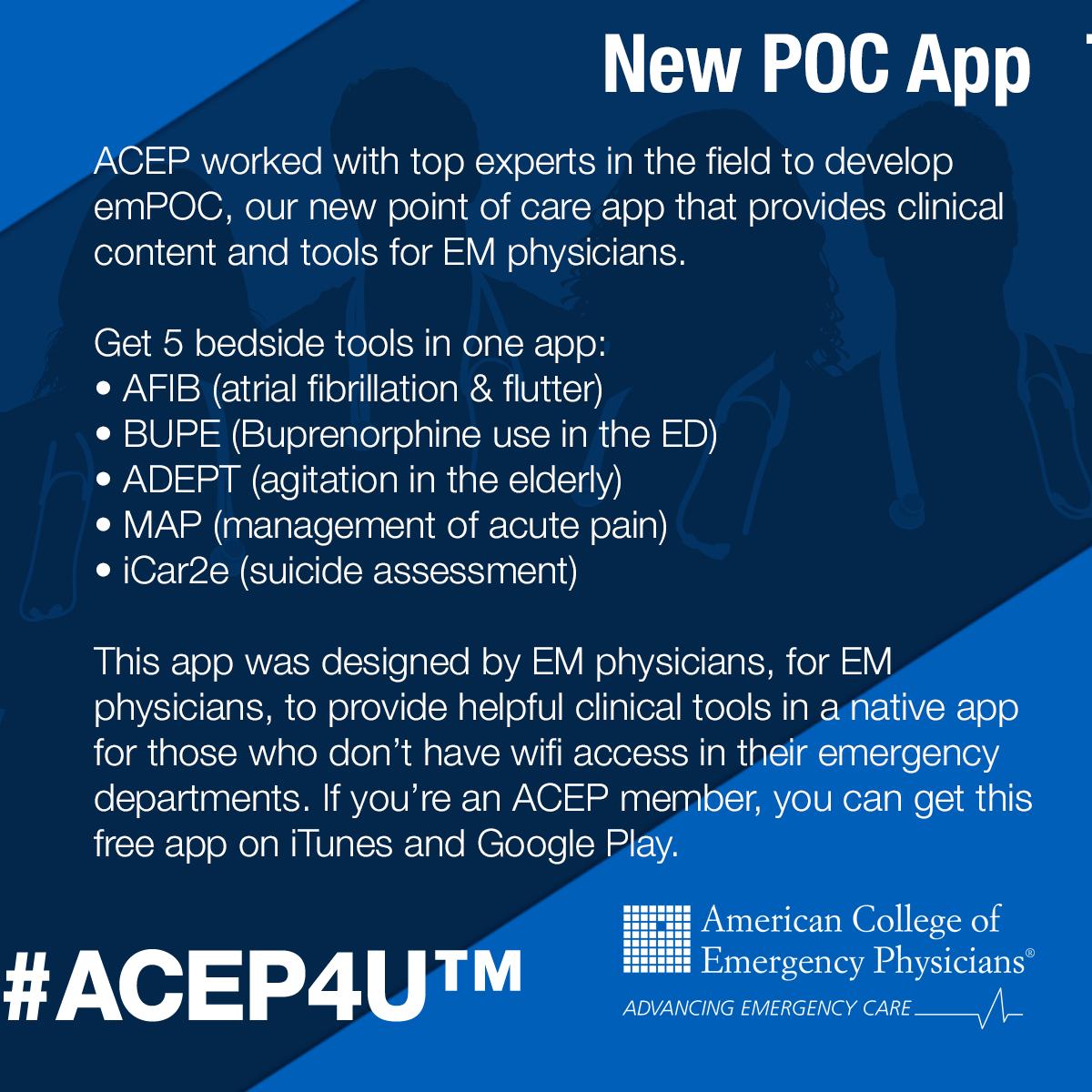 ACEP Members on Twitter: "#ACEP4U wants to make bedside practice easier than ever. #emPOC #AFIB ...