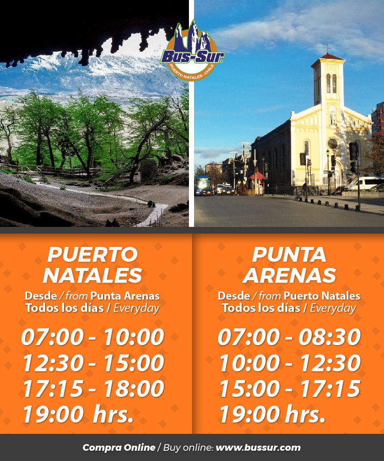 salado autómata Por buses de punta arenas a puerto natales Hacia abajo ...