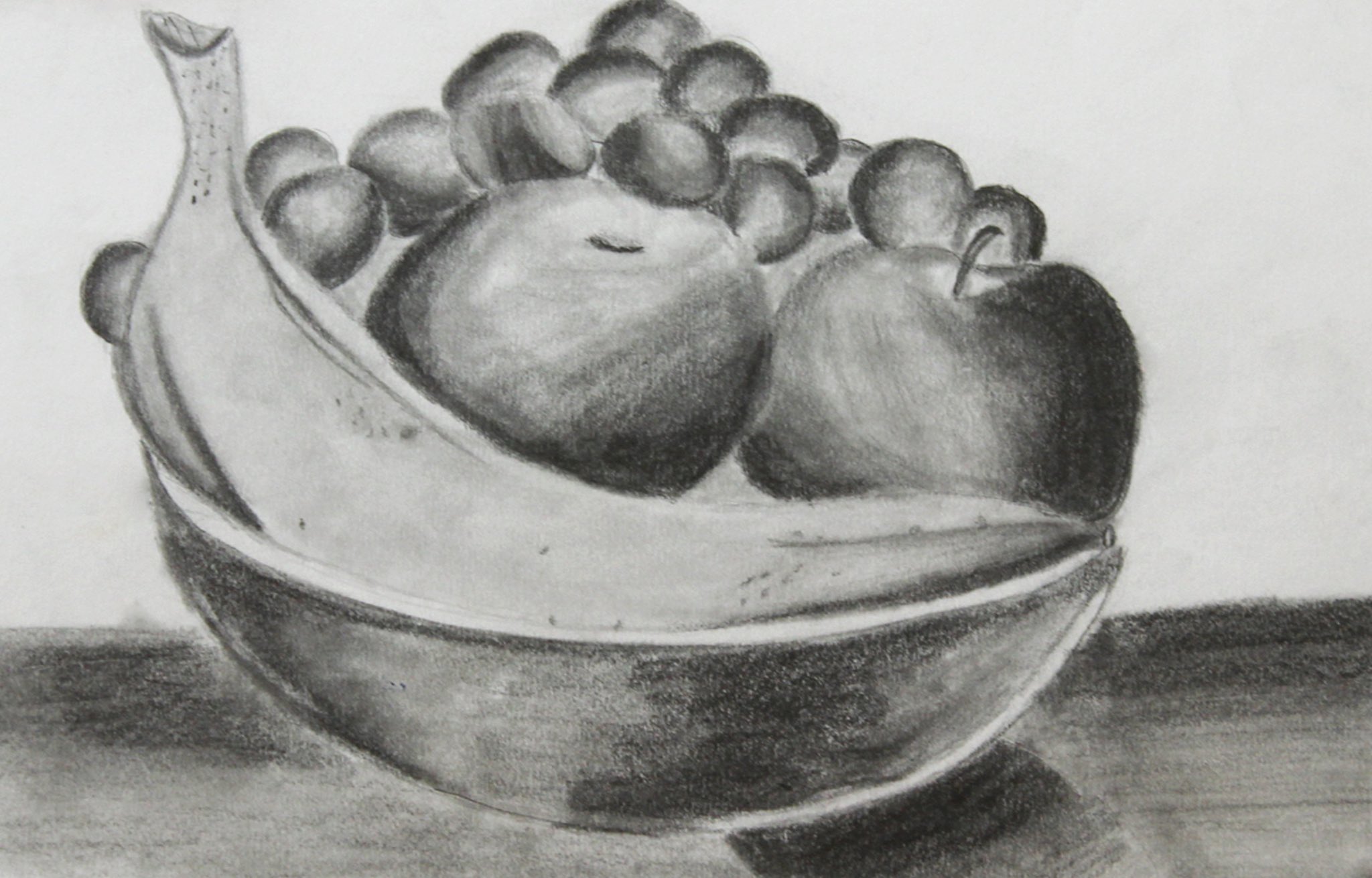 Charcoal Drawings Of Fruits