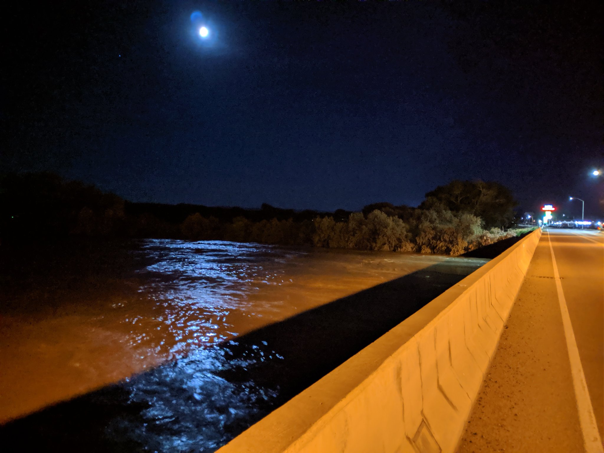 Scary River At Night