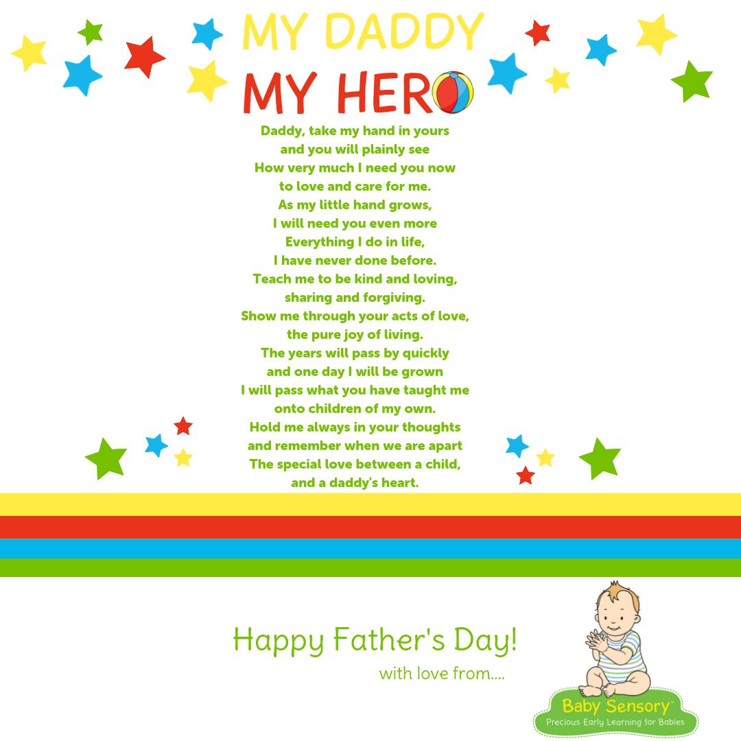 Baby Sensory on Twitter: "My daddy, my hero! A lovely poem to print at ...