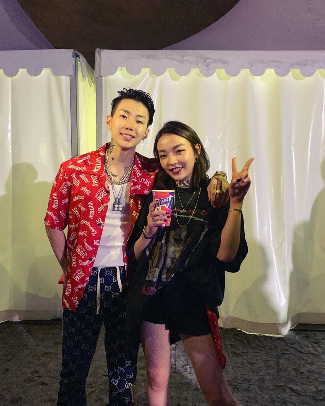 on Twitter: "Chinese rapper VaVa shares a backstage pic of herself with Jay Park at M_DSK ...