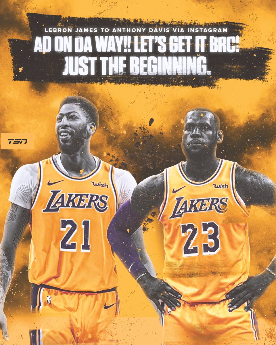 LeBron welcomes AD to the Lakers 🤝 | Scoopnest