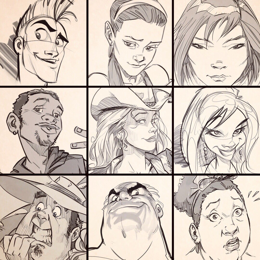 Cartoon Drawings Of Female Faces