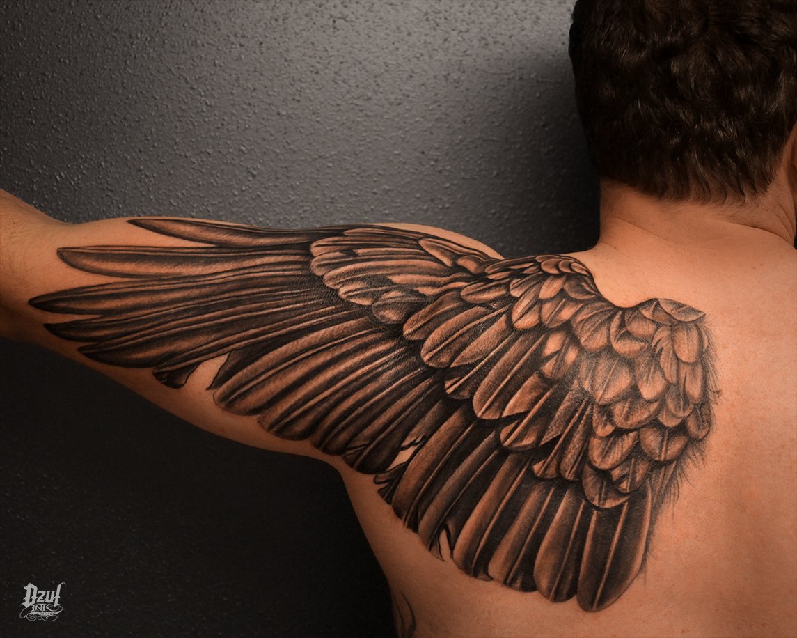 Raven Wings Tattoo