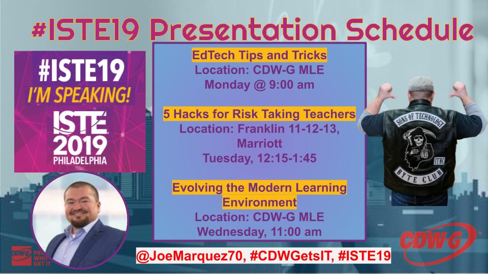 Joe Marquez, The EdTech MacGyver 📎💻💥 on Twitter: "RU going to #ISTE19? Don't miss out on my ...