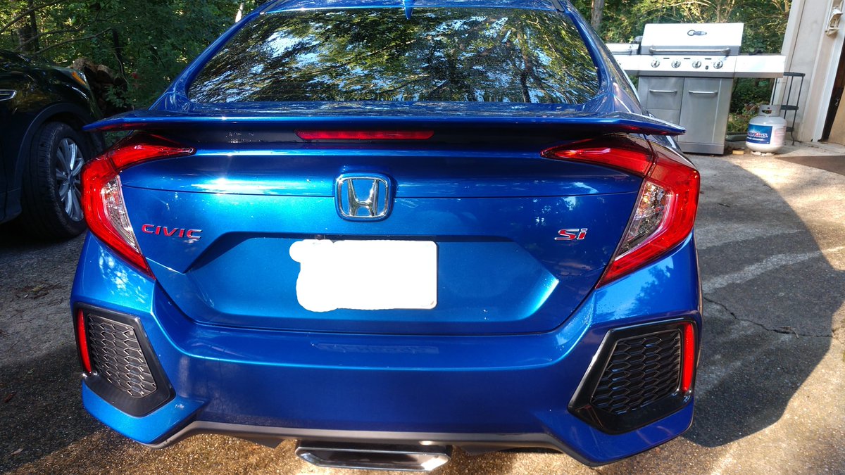 Super Clean Civic Rear Emblem Vinylmod Overlays with Type-R red : civic