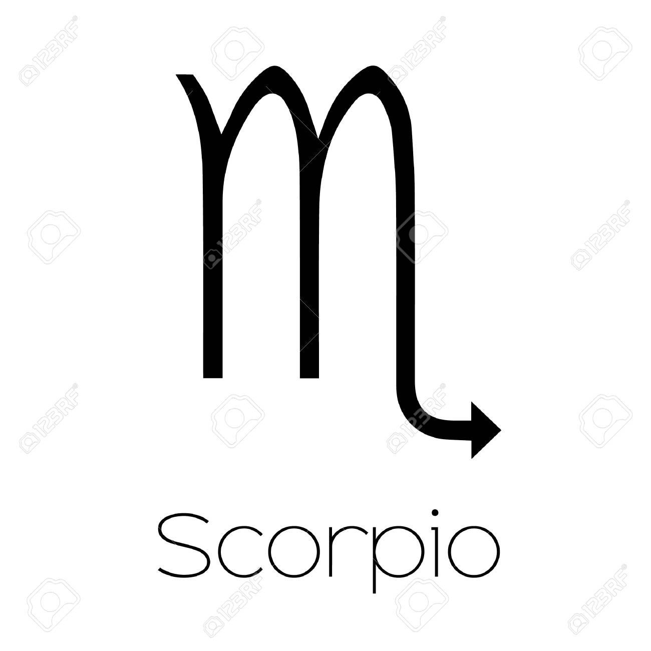 Scorpio Symbol M Scorpio Zodiac Set Sign Astrological Symbol Icon