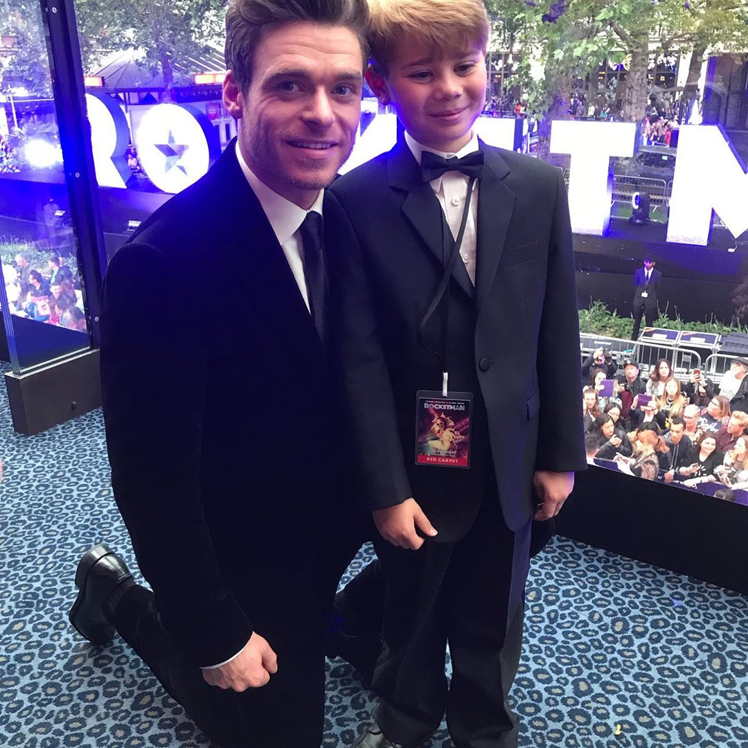 Richard pictured with Matthew Illesley , who played the youngest ...