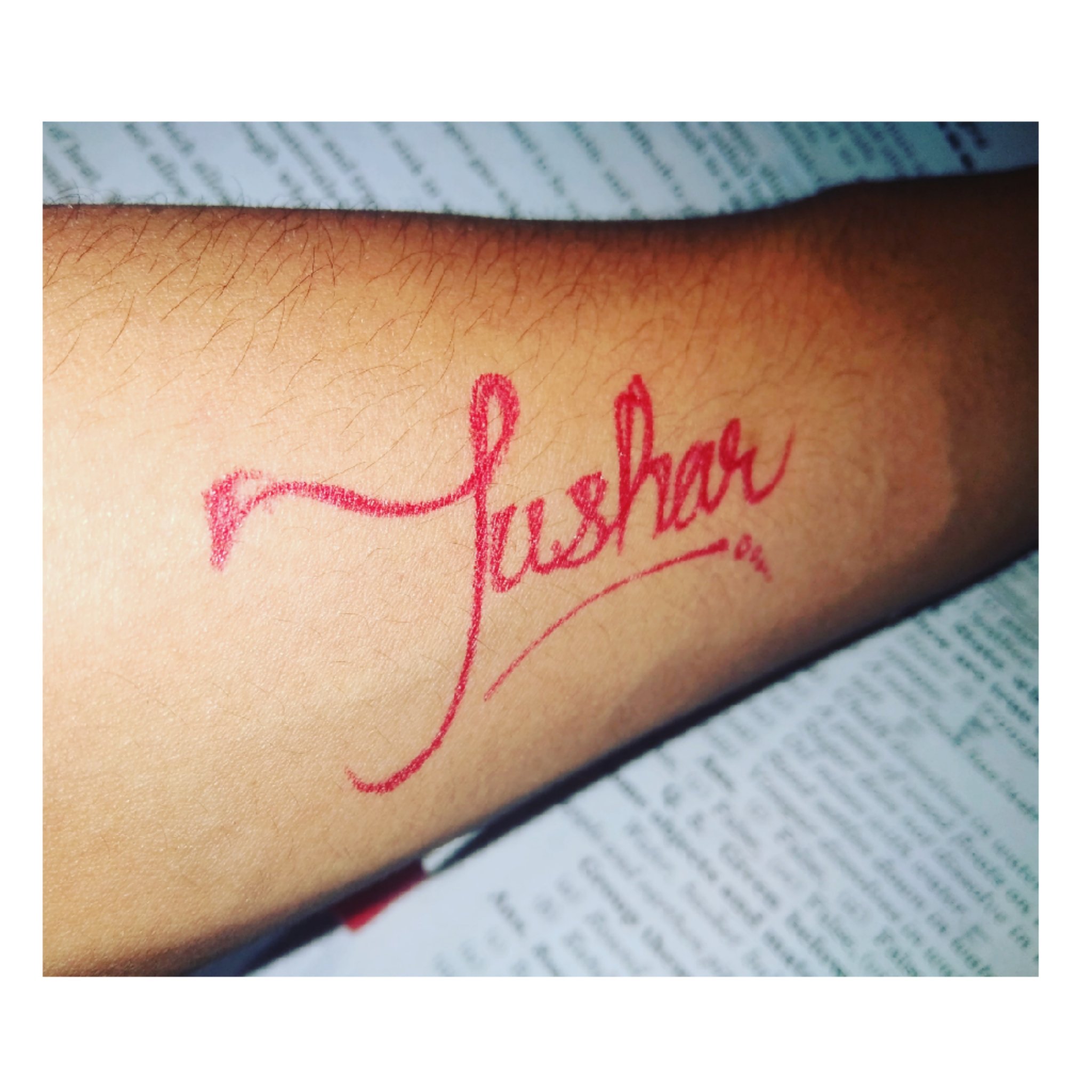 Tushar Name Tattoo