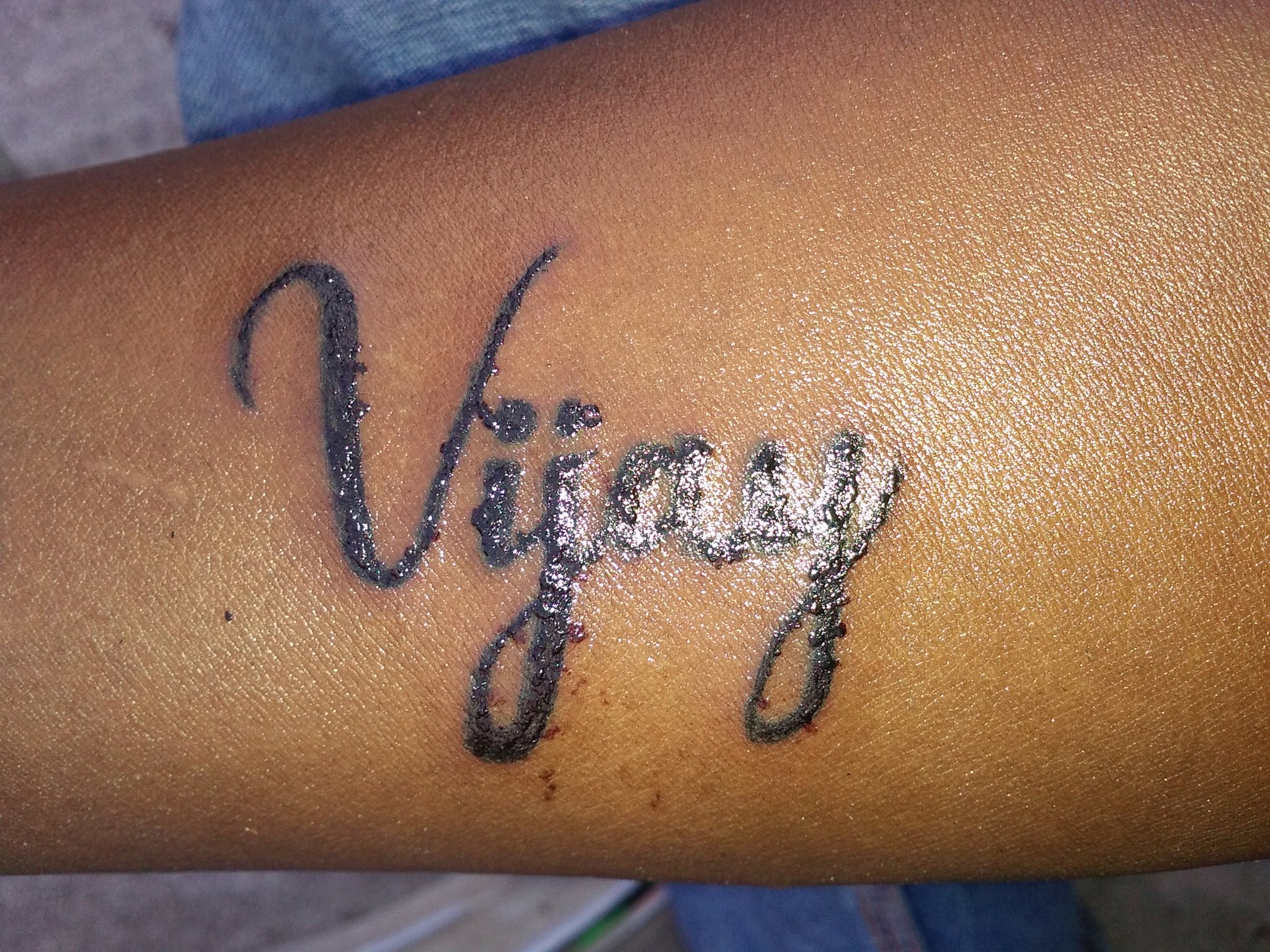 Vijay Name Tattoo Vijay Name Tattoo