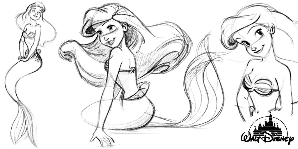 Ariel Sketch Glen Keane