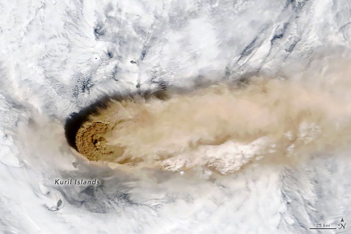 Raikoke Volcano: Raikoke Volcano on the Kuril Islands rarely erupts