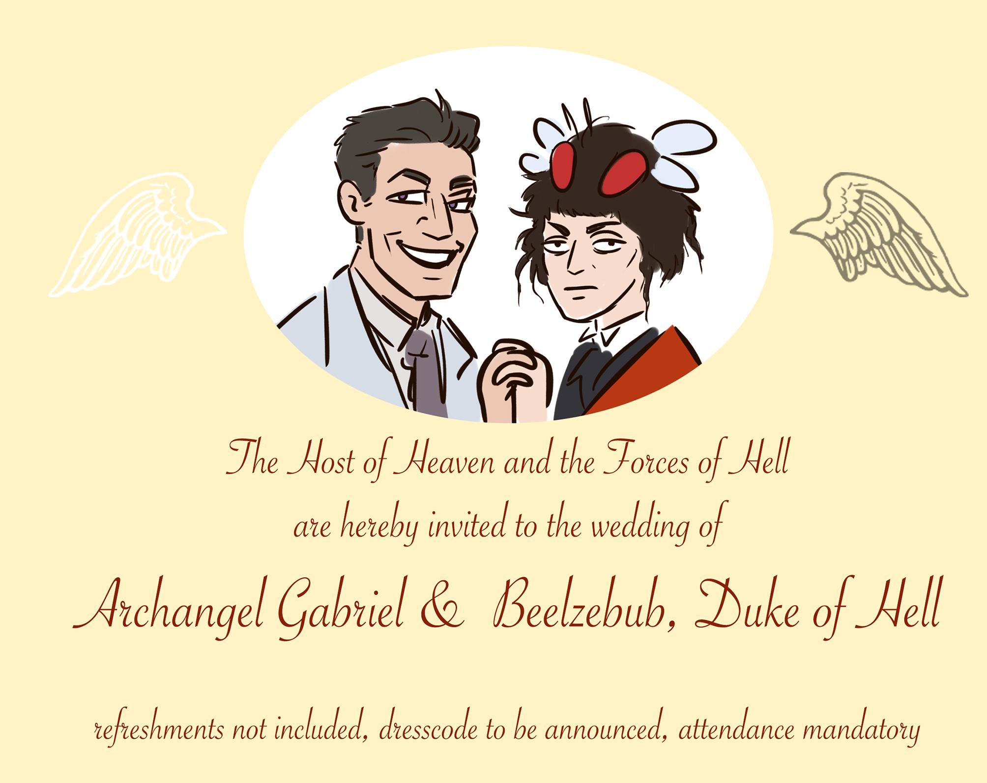 Crowley X Reader Wedding Crowley And Aziraphale ||| Good Omens Fan Art