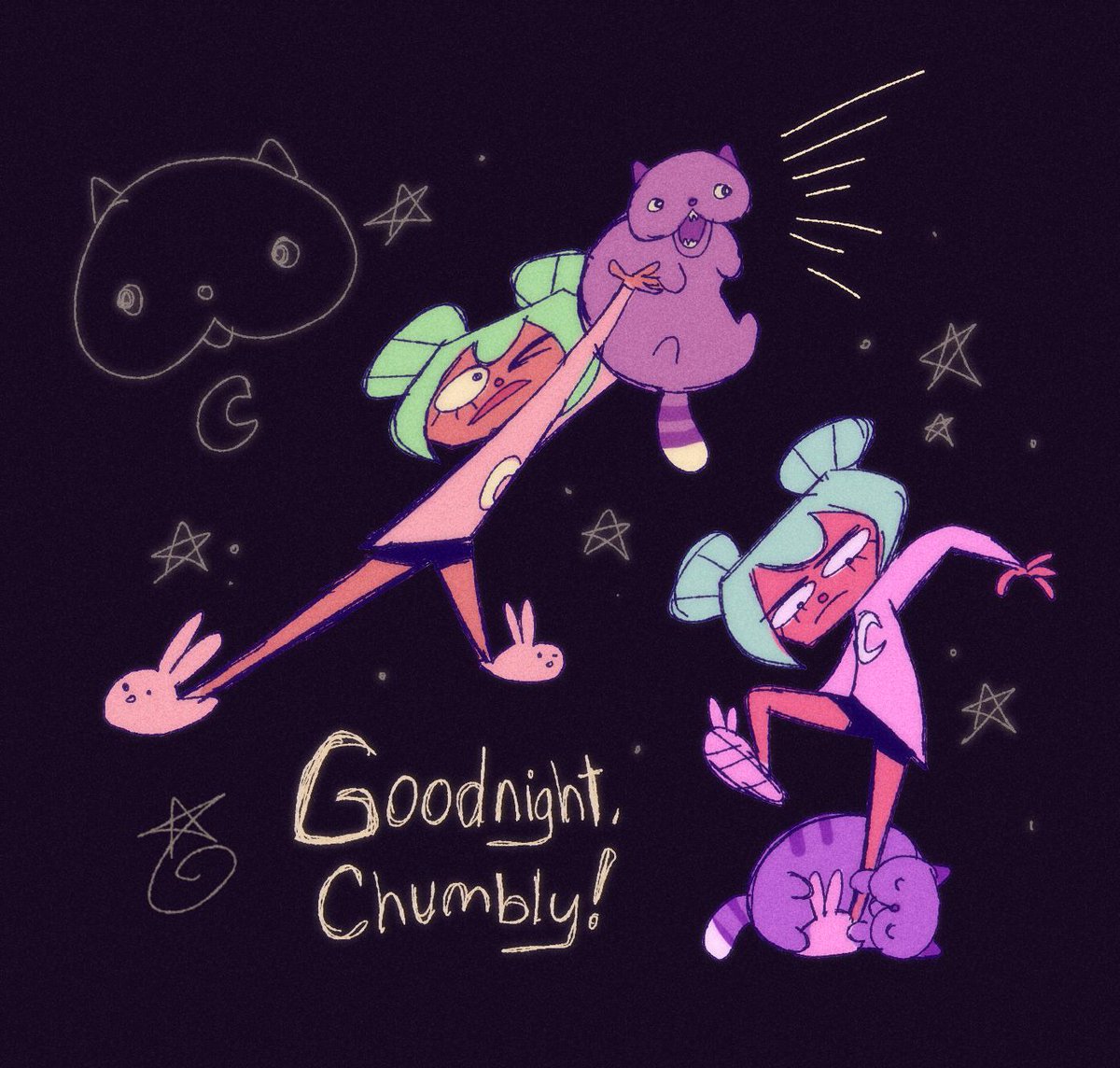 「jacobina and chumbly 」|industrial-grade silly person 🐛のイラスト