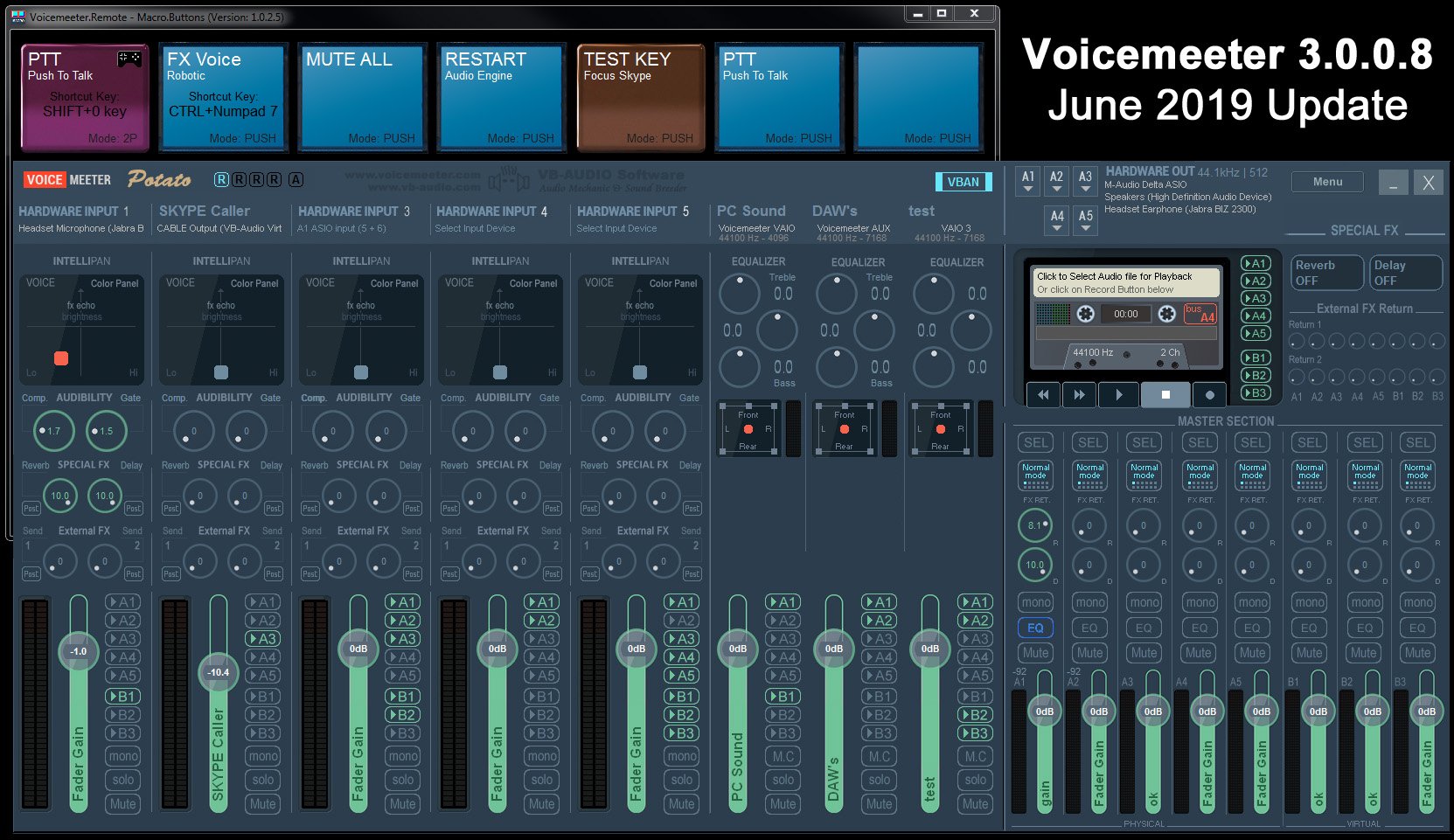 Voicemeeter Potato VB Audio VoiceMeeter Potato